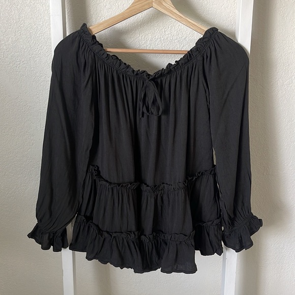 Cozy Casual | Tops | Nwt Off Shoulder Boho Ruffled Top | Poshmark